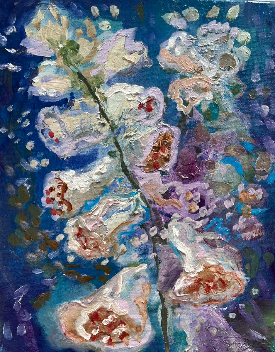 PRINT "Foxgloves" A Vertical Fine Art Giclee Reproduction – Sarah Tudor ...