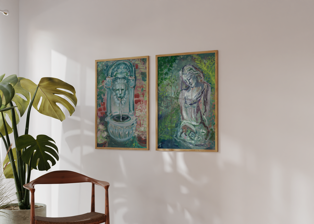 PRINT "Lady in the Wood" A Vertical Fine Art Giclee Reproduction ...